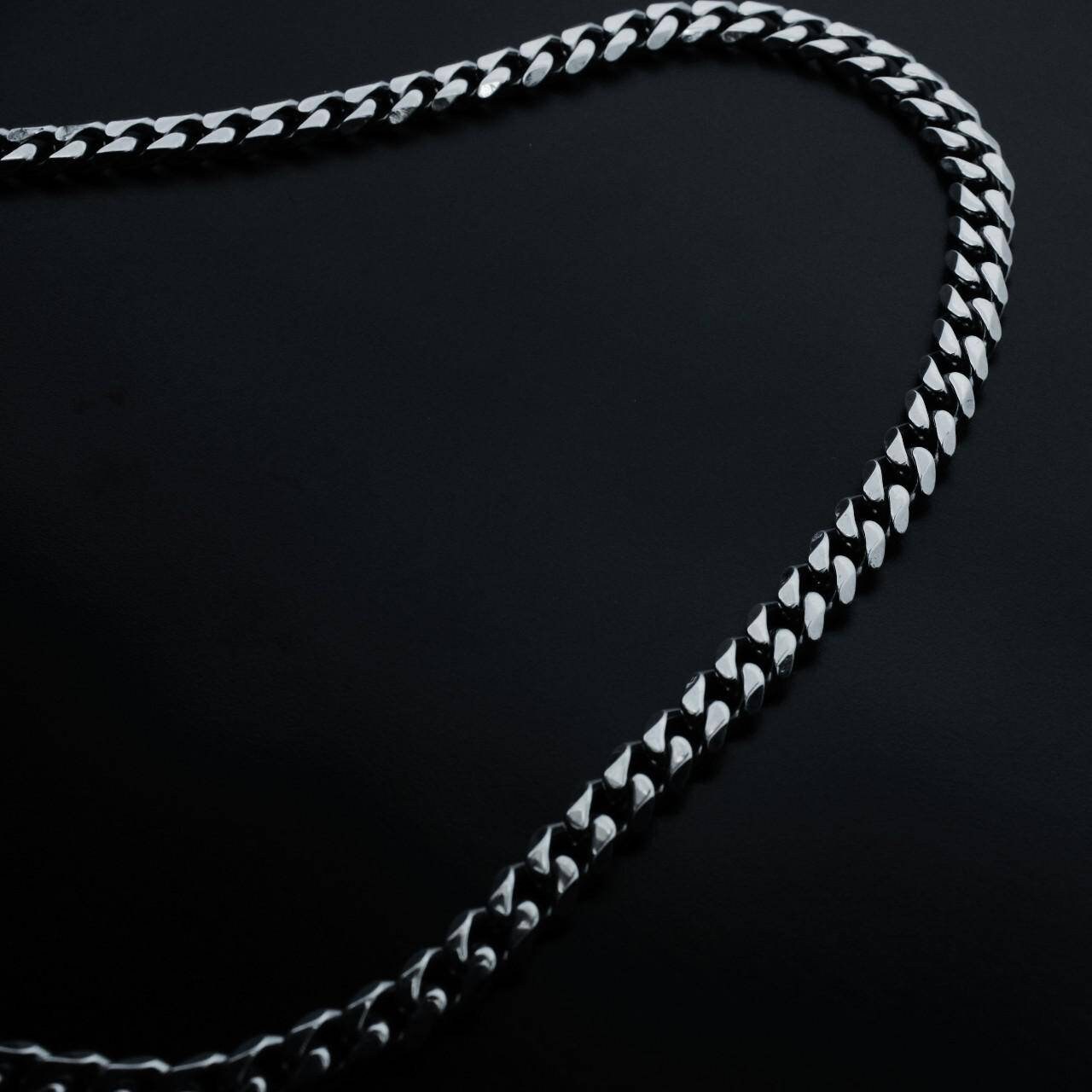 7MM Silver Cuban Link Chain Chain Silver Cuban Flat Chain - Etsy