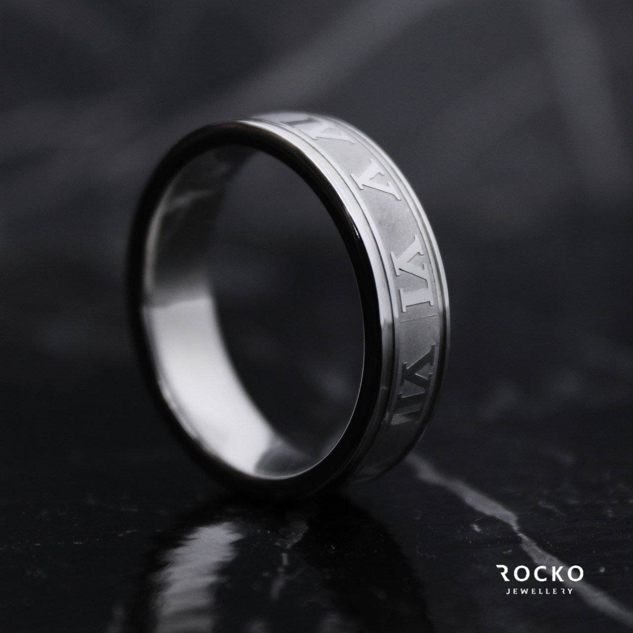Silver Roman Numerals Ring Mens Ring Silver Ring Womens - Etsy