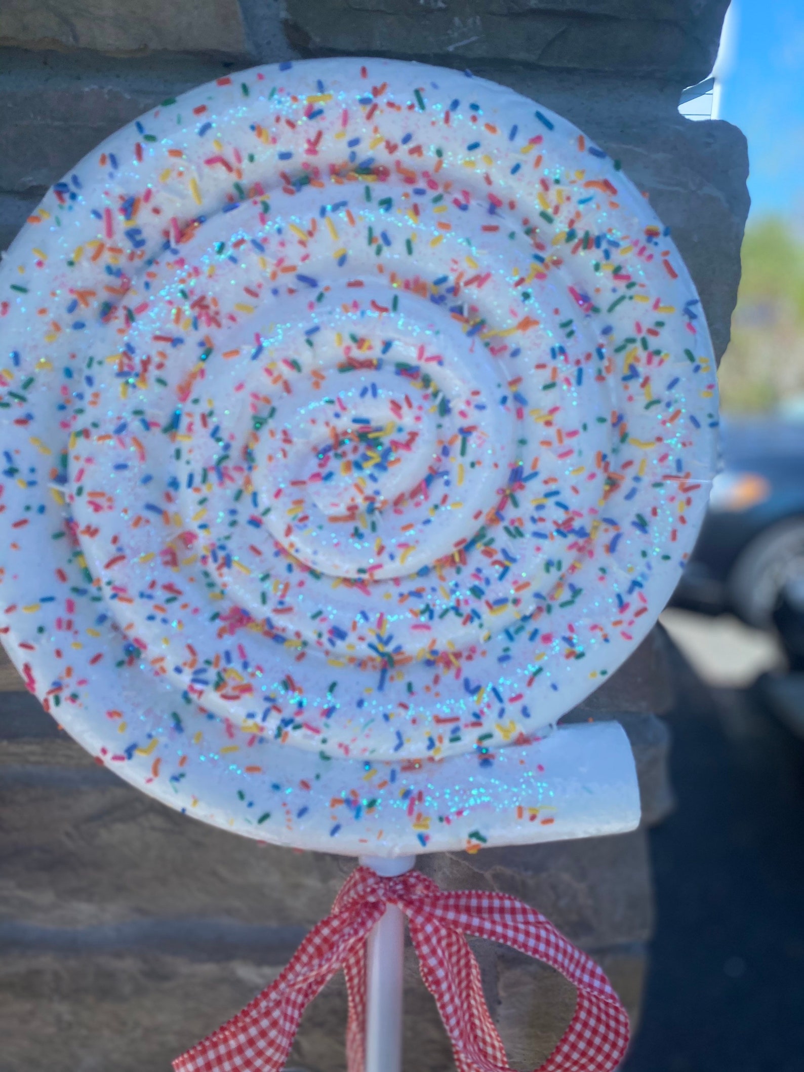 Set of Two Jumbo Faux Lollipops. Removable Handle 16 Inch Diameter - Etsy