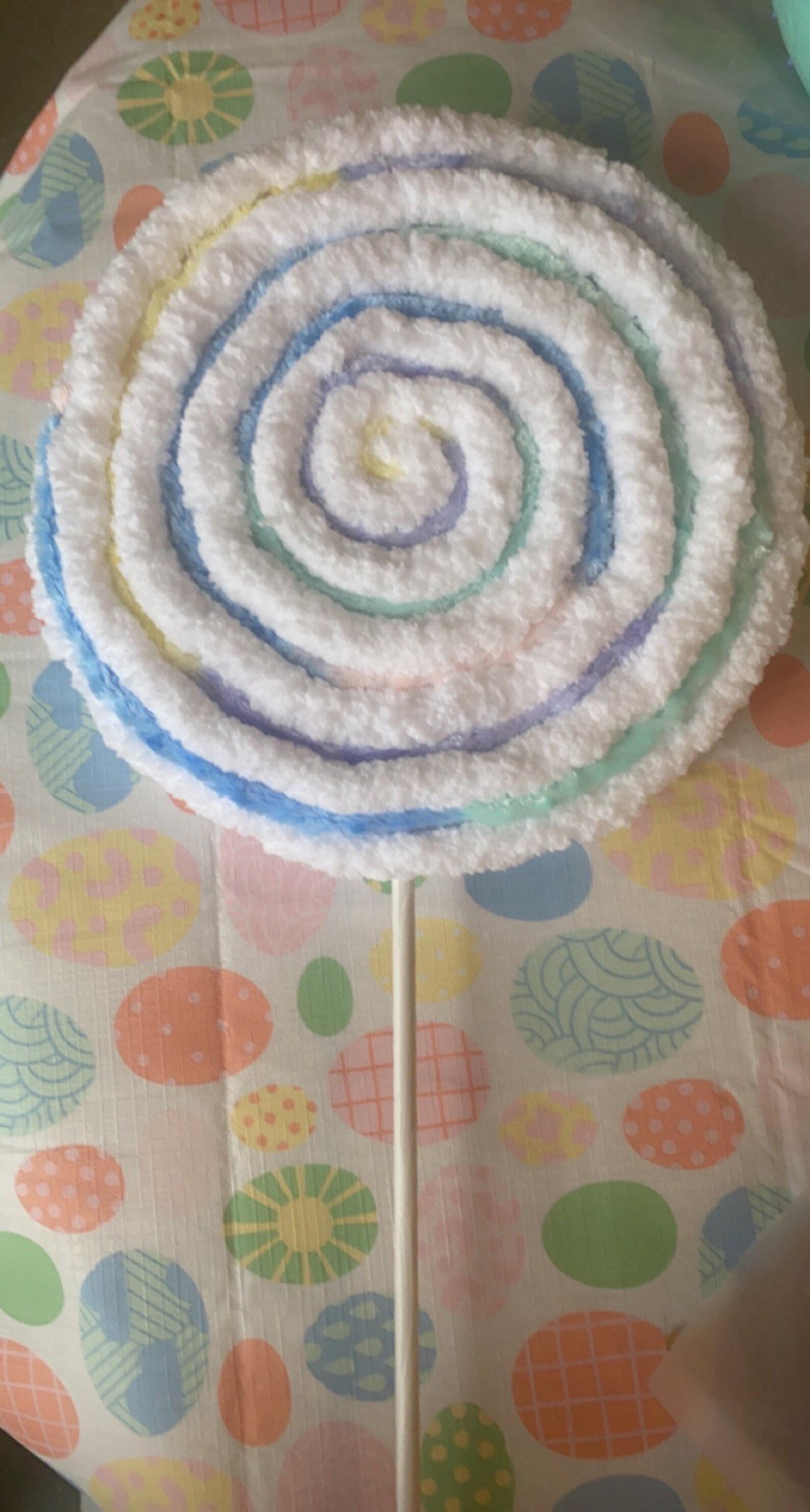 Large 26” Rainbow Chenille Lollipop - Etsy