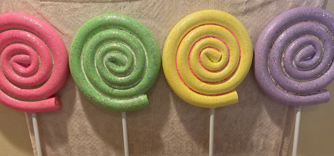 Candyland Set of 4 Lollipops 16 Inch Diameter - Etsy
