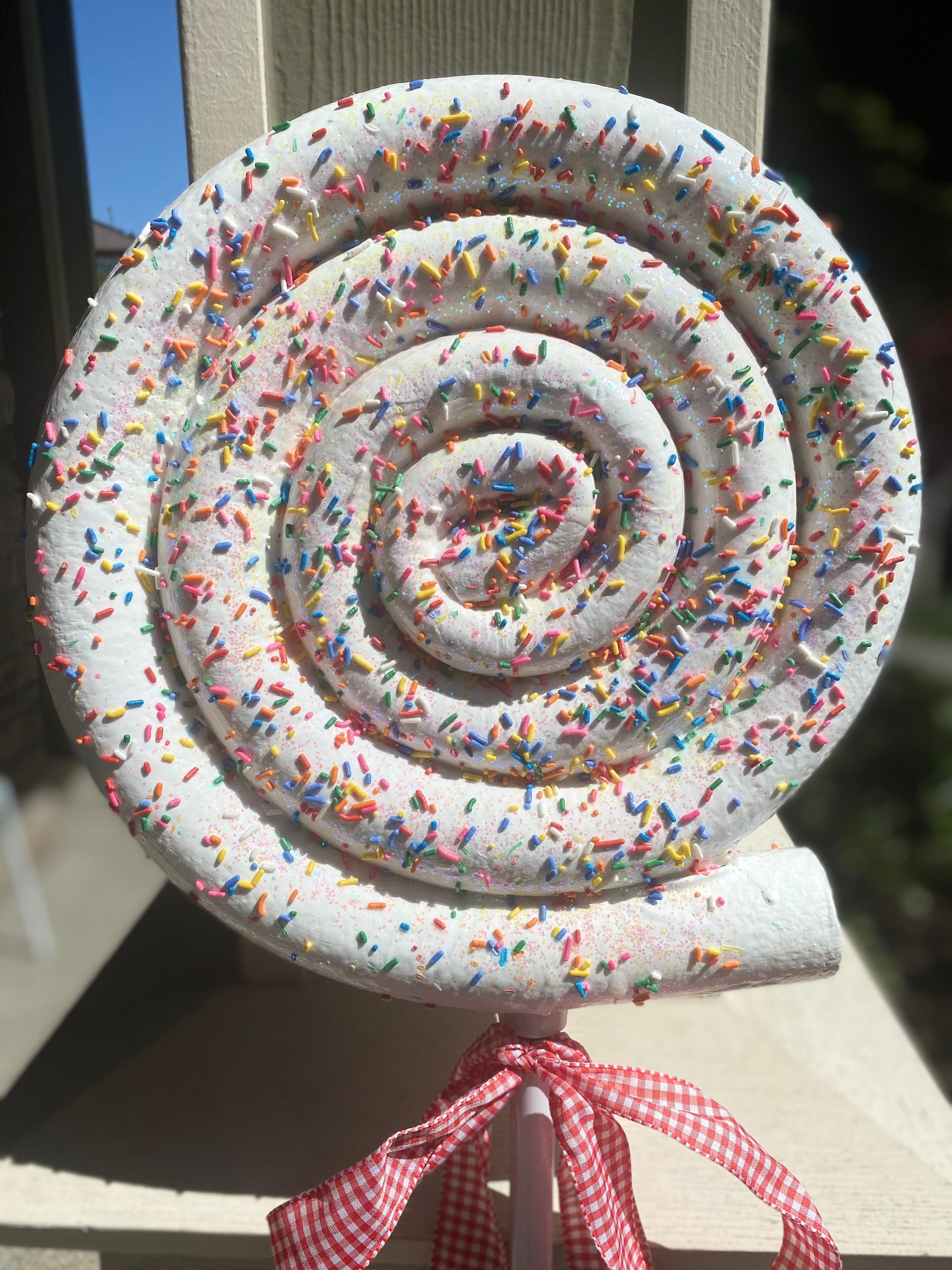 Set of Four Faux Lollipops . Removable Handle 16 Inch Diameter - Etsy