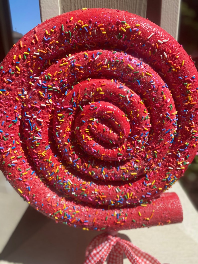 Set of Two Jumbo Birthday Lollipops. Removable Handle 16 Inch Diameter ...