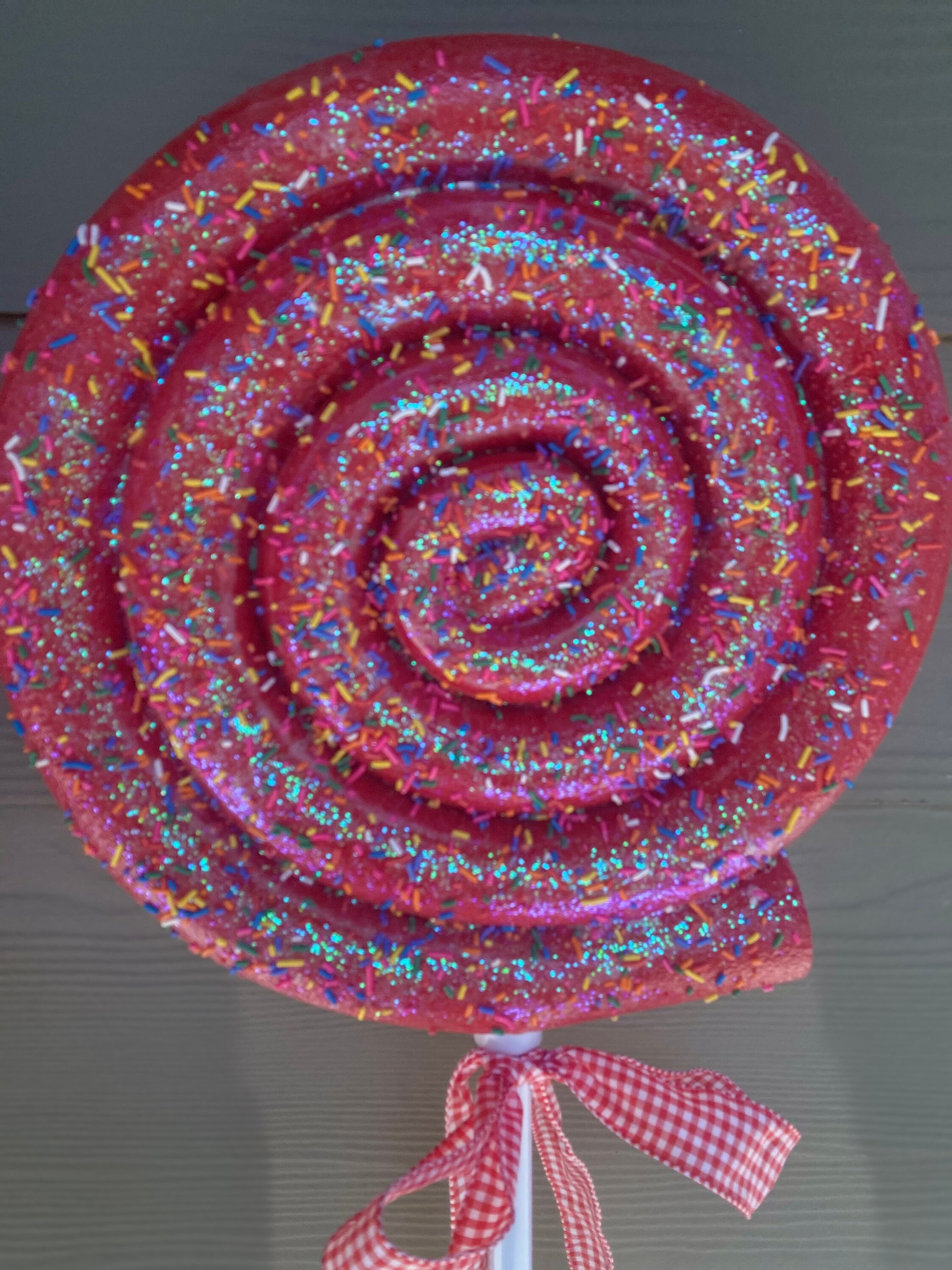Set of Two Jumbo Birthday Lollipops. Removable Handle 16 Inch Diameter ...