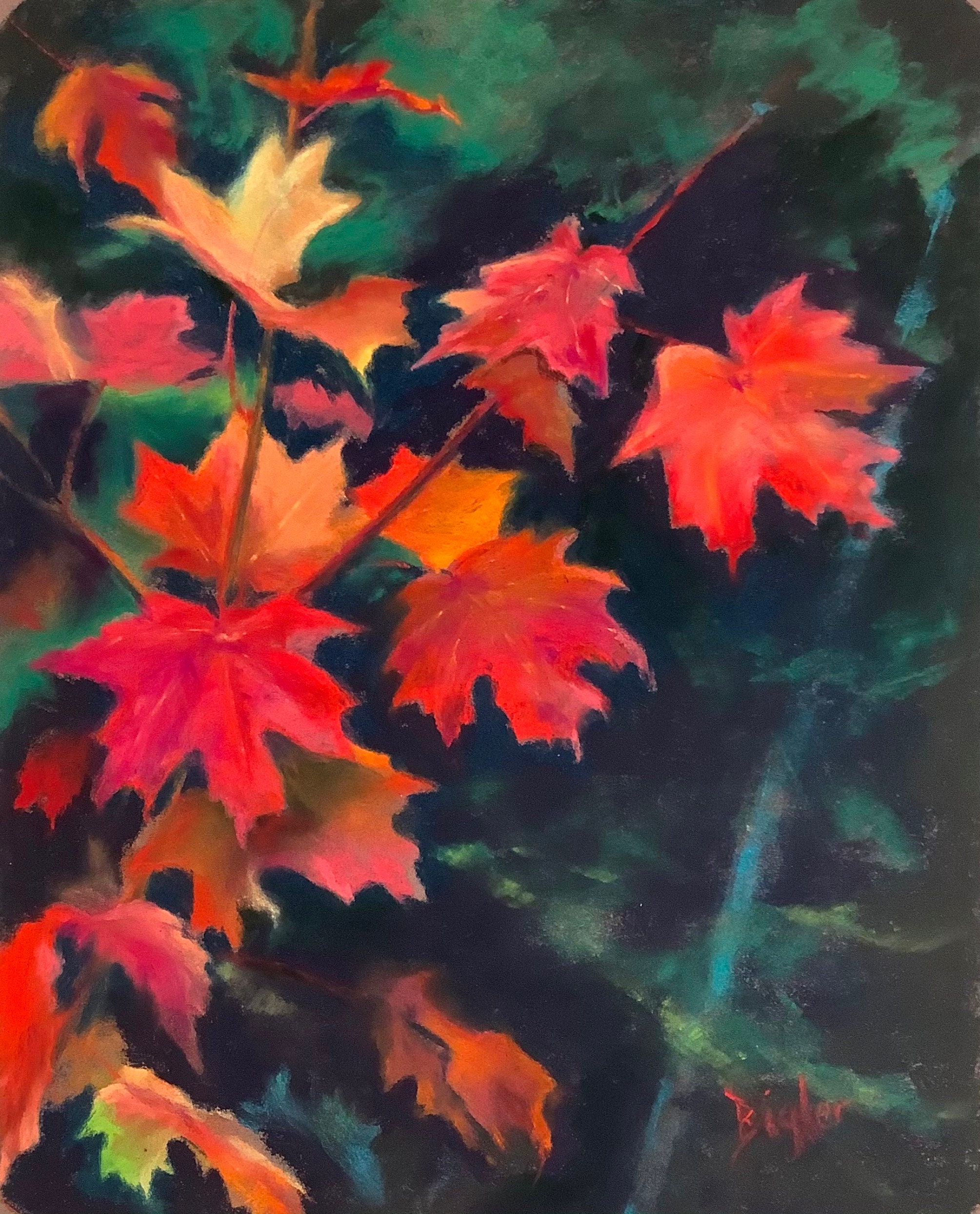 Original Pastel Painting / Autumn Foliage 9x11.5/ | Etsy