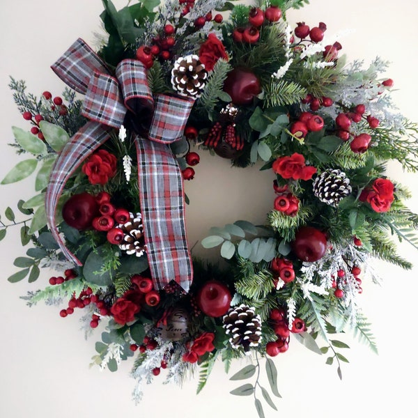 Red Berry Wreath - Etsy