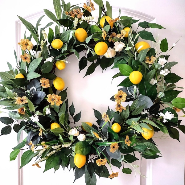 Lemon Wreath - Etsy