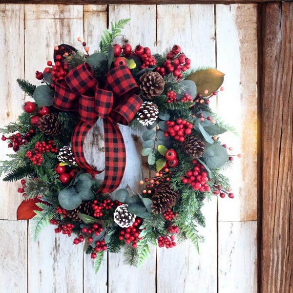 Red Berry Wreath - Etsy