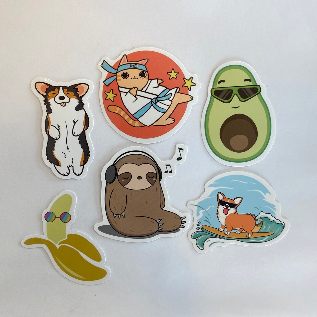 Collection of 6 Stickers for Kids High Quality and Waterproof. Free ...