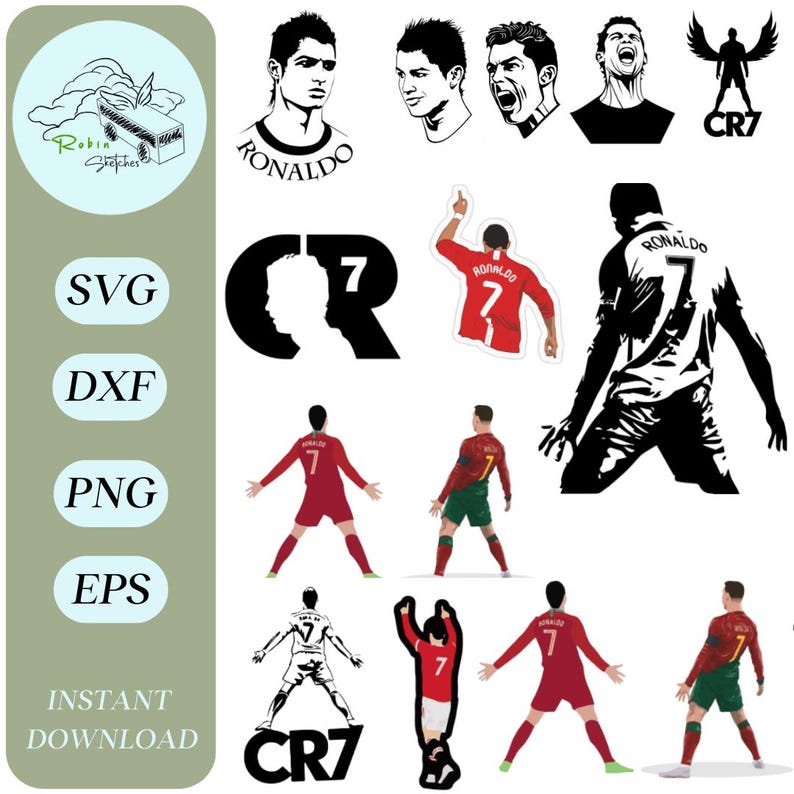 Cristiano Ronaldo Svg, Cr7 Svg, Ronaldo Svg, Cristiano Ronaldo Goat ...
