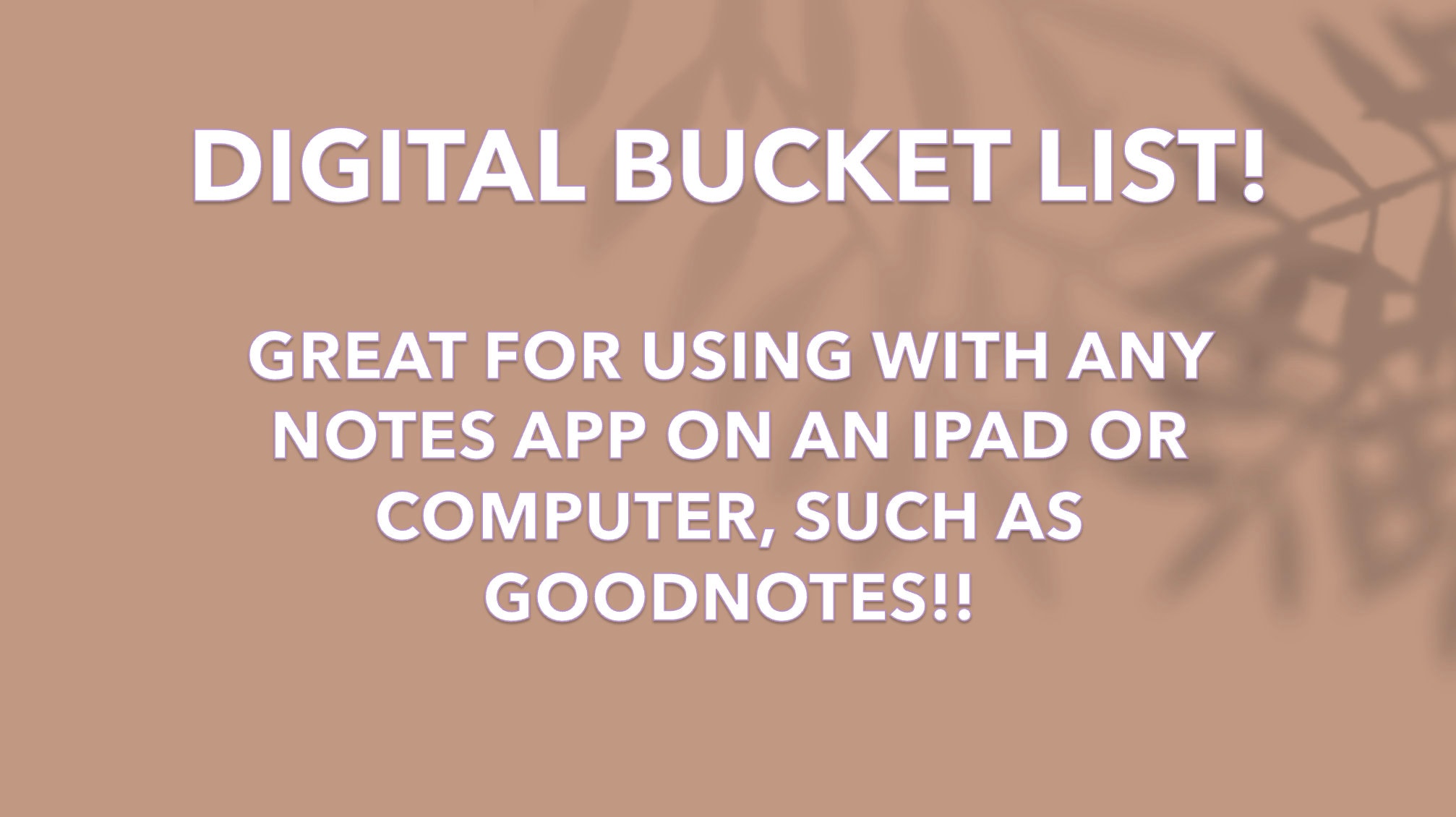 Digital Bucket List - Etsy