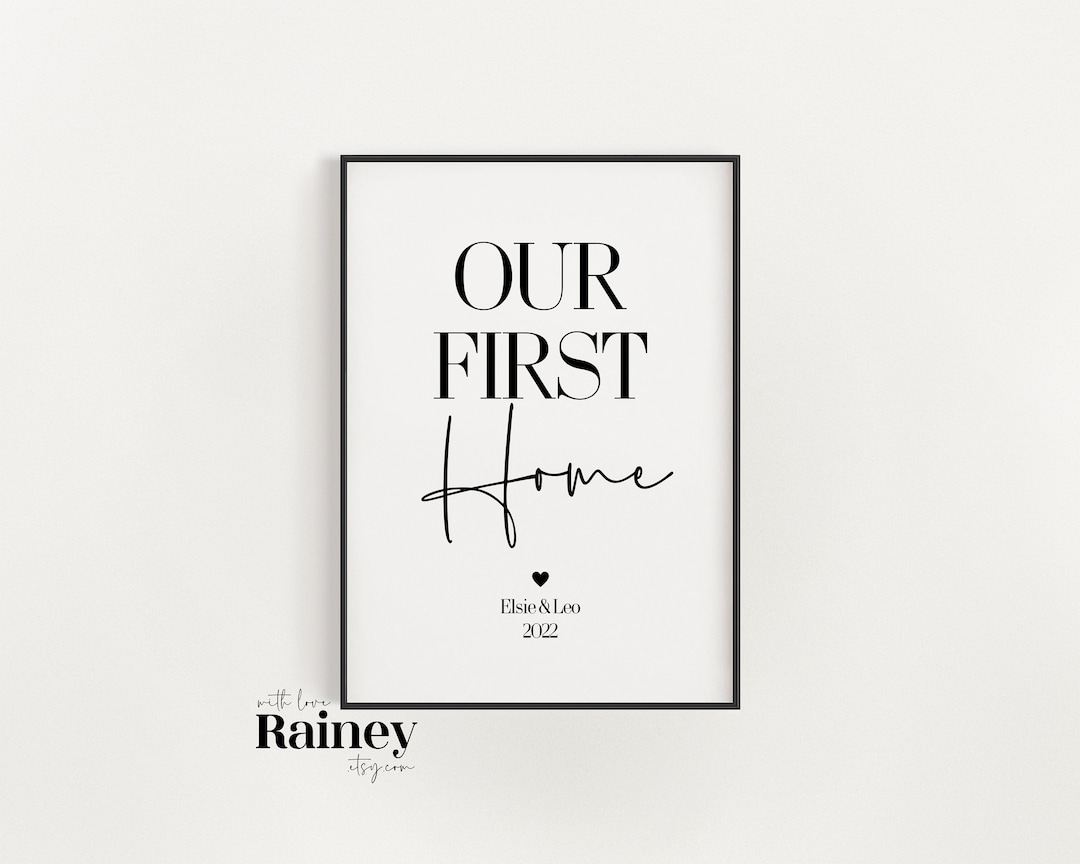 Personalised First Home Print Living Room Prints Home Decor - Etsy
