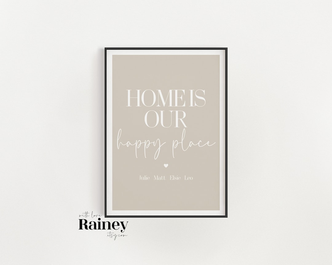 Personalised Family Home Print, Living Room Prints, Home Decor Print ...