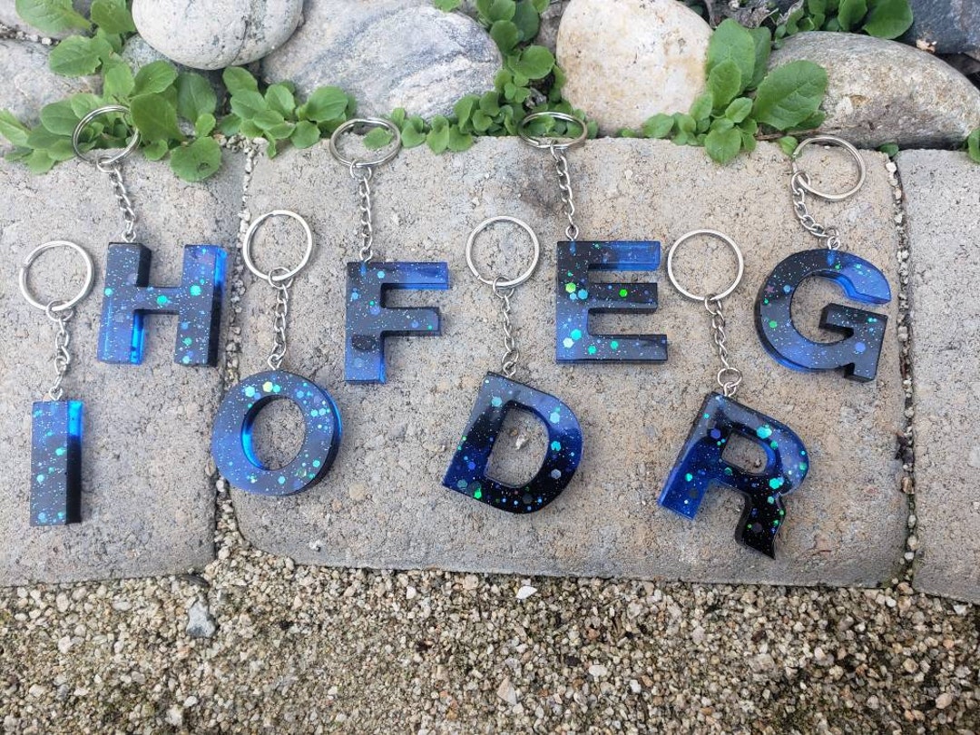 The Starry Night Collection Hand Made Dark Blue/black Glitter Monogram ...