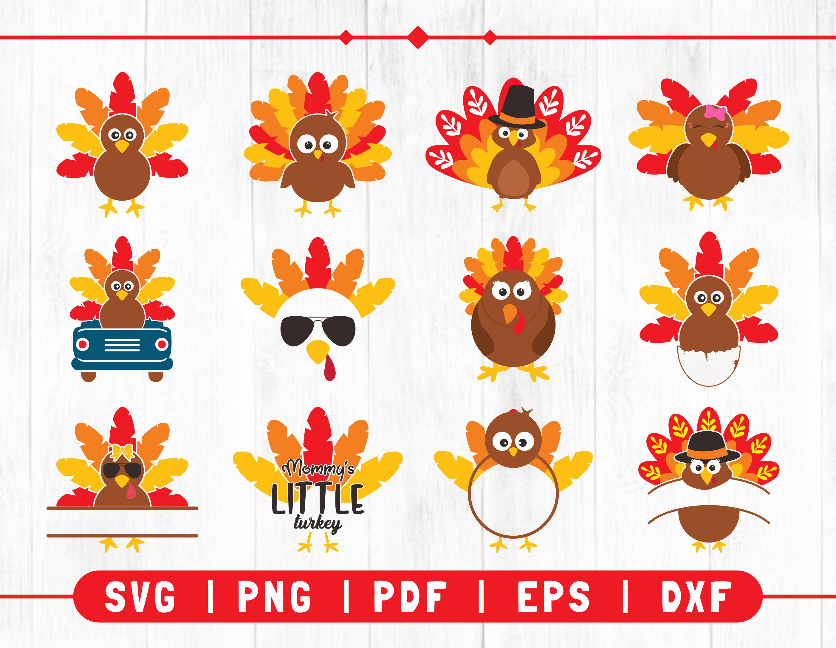 Little Turkeys Clipart