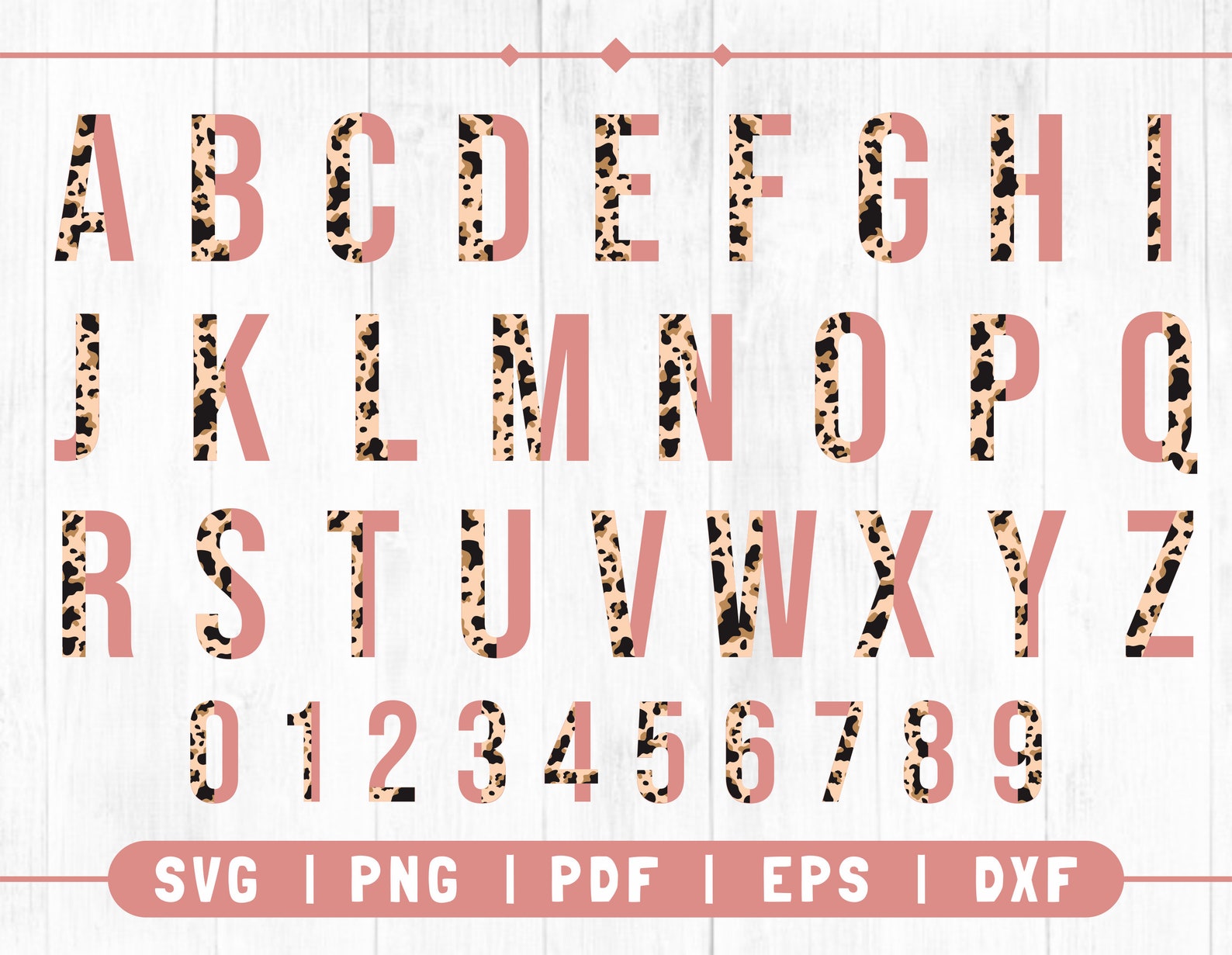 Leopard Font Svg Leopard Alphabet Letters Svg Leopard Color - Etsy