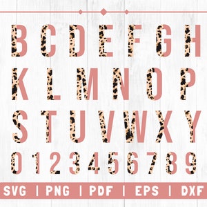 Leopard font svg Leopard alphabet letters svg Leopard color | Etsy
