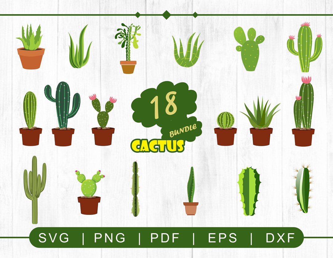 Cactus SVG Cactus SVG Files Cactus Bundle Svg Cactus - Etsy