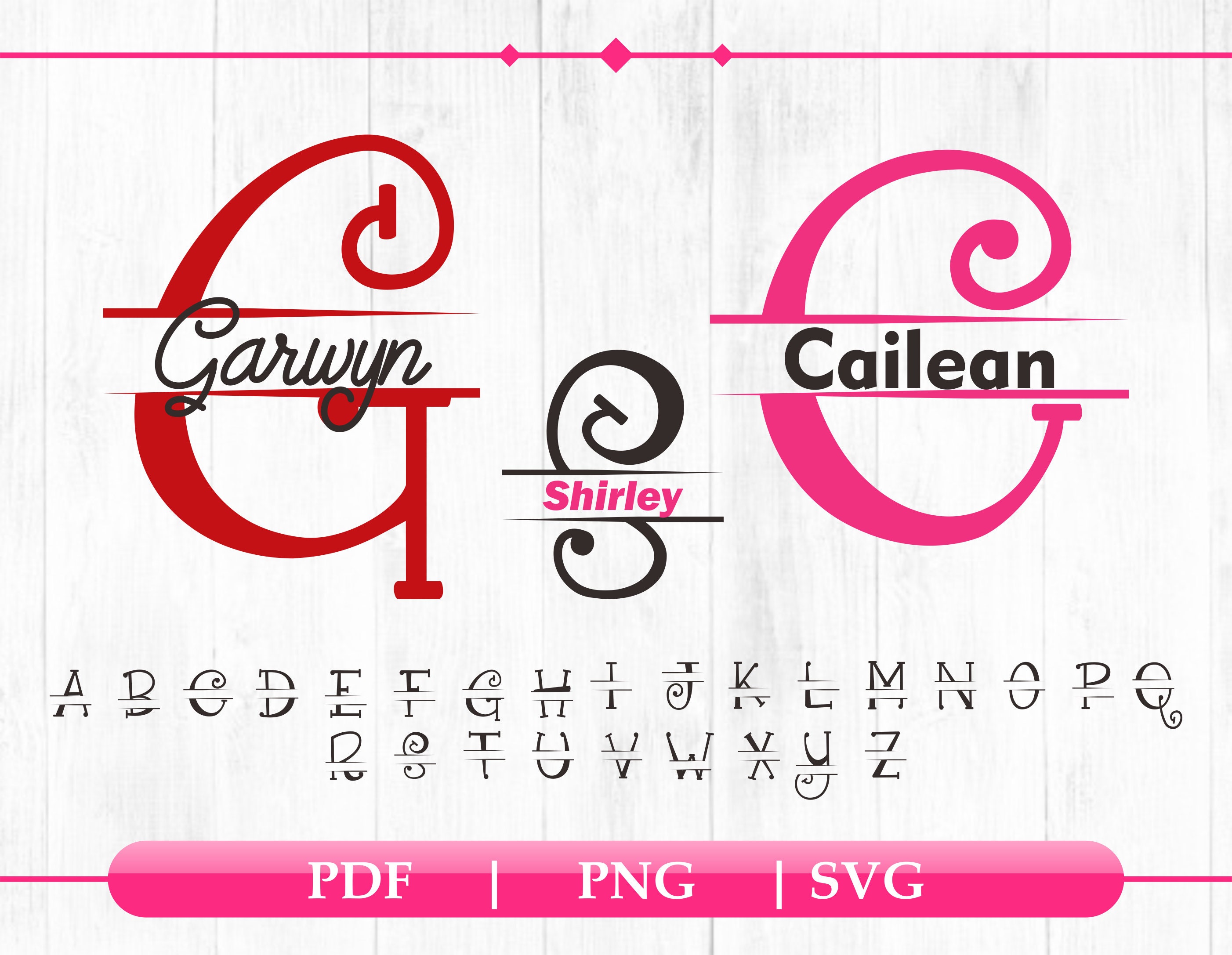 Monogram SVG Alphabet Monogram Svg Files Fancy Monogram - Etsy