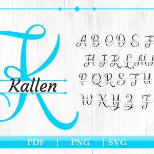 Split Monogram SVG Split Font Svg Split Monogram Frame | Etsy