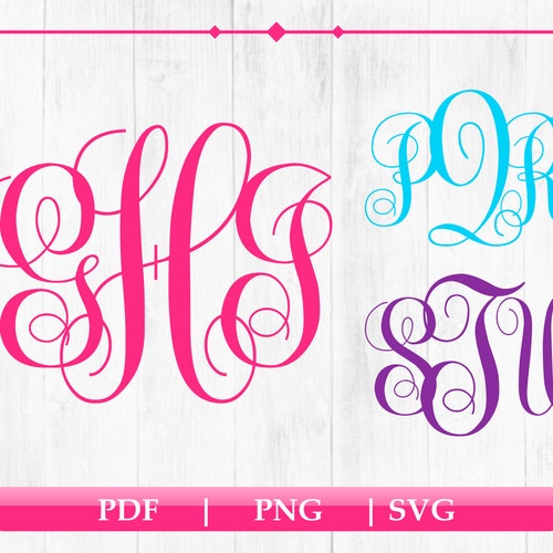 Fancy Monogram Letters SVG Cut Files for Cricut Fancy - Etsy