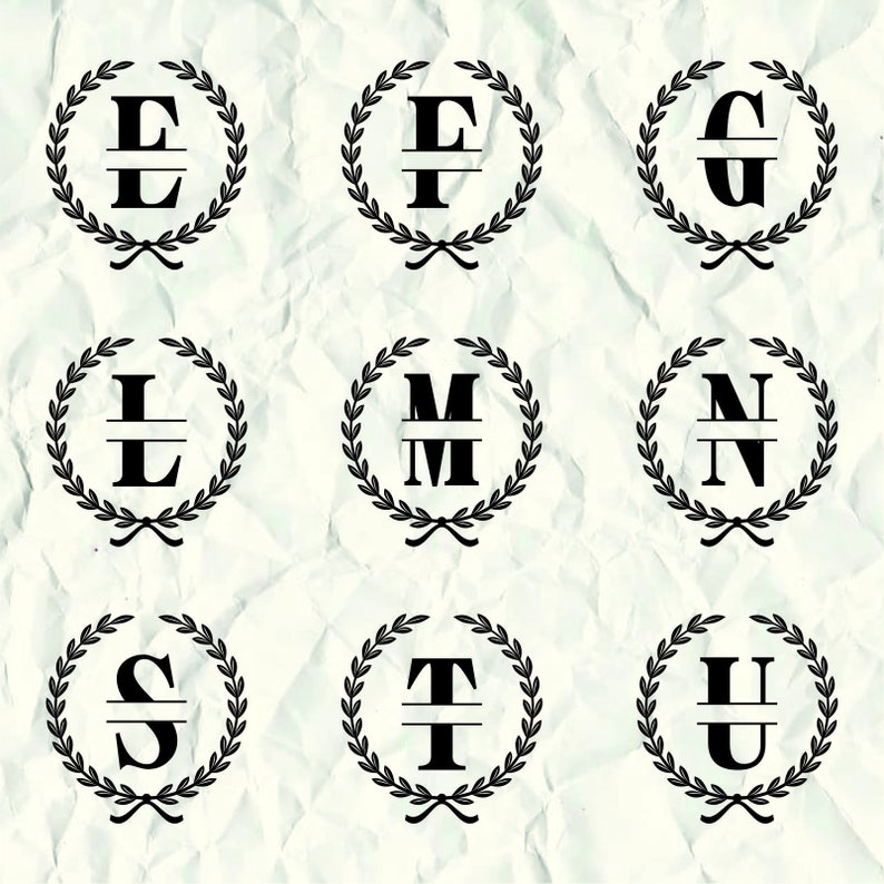 Split Monogram SVG Split Font Svg Split Monogram Letters Split | Etsy