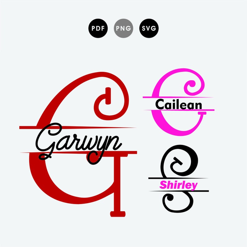 Monogram SVG Alphabet Monogram Svg Files Fancy Monogram - Etsy
