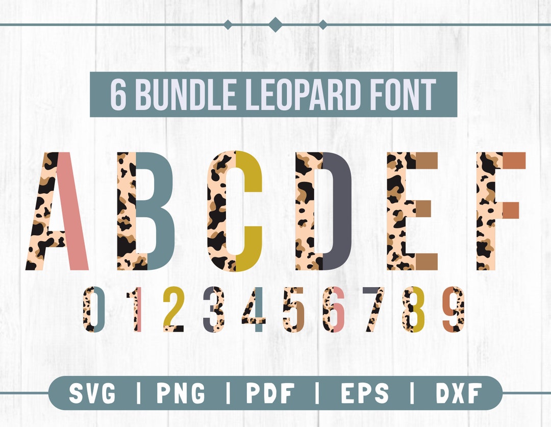 Leopard Font Svg Leopard Alphabet Letters Svg Leopard Color - Etsy