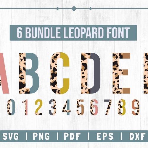 Leopard Alphabet SVG Animal Letters SVG Files for Cameo & - Etsy
