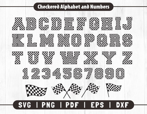 Checkered Numbers SVG Racing Numbers Svg Racing Svg - Etsy Canada