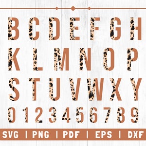 Leopard Font Svg Leopard Alphabet Letters Svg Leopard Color - Etsy