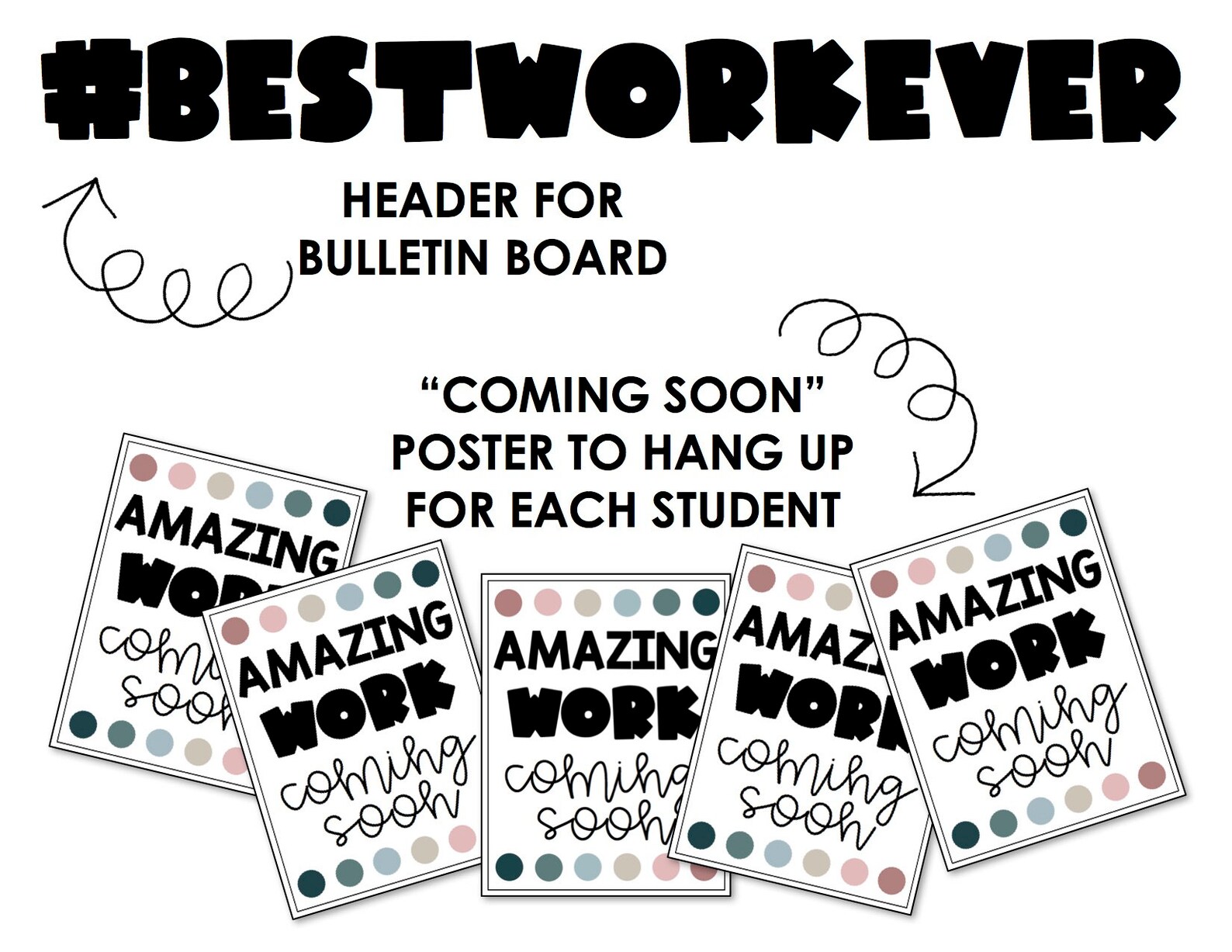 BOHO Amazing Work Bulletin Board Display - Etsy