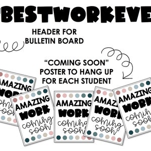 BOHO Amazing Work Bulletin Board Display - Etsy