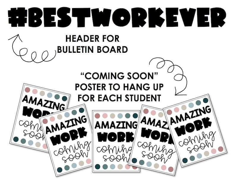 BOHO Amazing Work Bulletin Board Display - Etsy