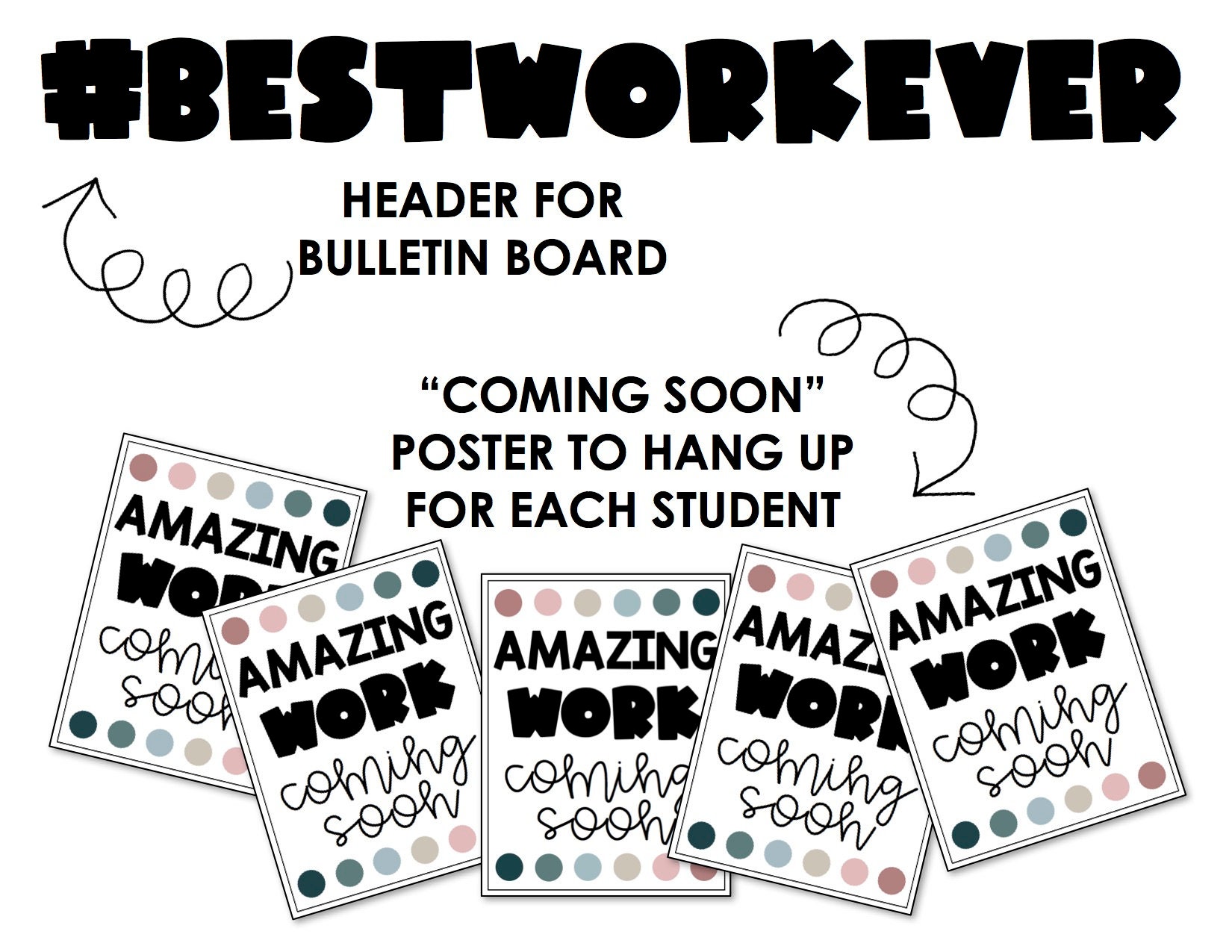 BOHO Amazing Work Bulletin Board Display - Etsy