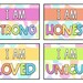 Colorful Affirmation Station Headers and Cards - Etsy