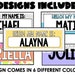 Colorful Editable Desk Name Tags / Name Plates - Etsy