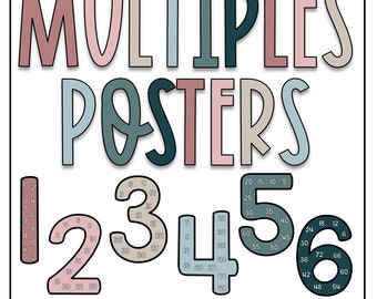 SKIP COUNTING NUMBER Posters, Printable Classroom Skip Counting Numbers ...