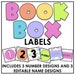 Colorful Student Book Box Labels - Etsy
