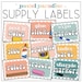 Editable Supply Bin Labels | Classroom Supplies | Pastel Paradise - Etsy