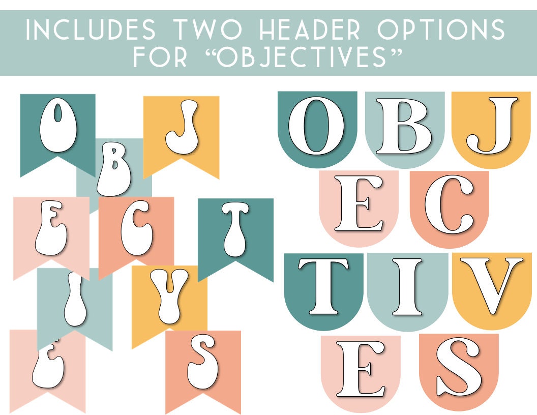 Editable Daily Objectives Board | Pastel Paradise - Etsy