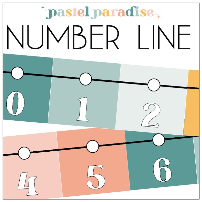 Pastel Paradise Classroom Number Line Wall Display 30 to 130 - Etsy