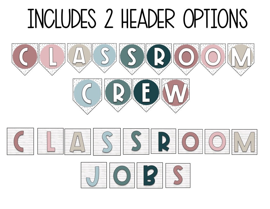 Boho Classroom Jobs Chart - Etsy