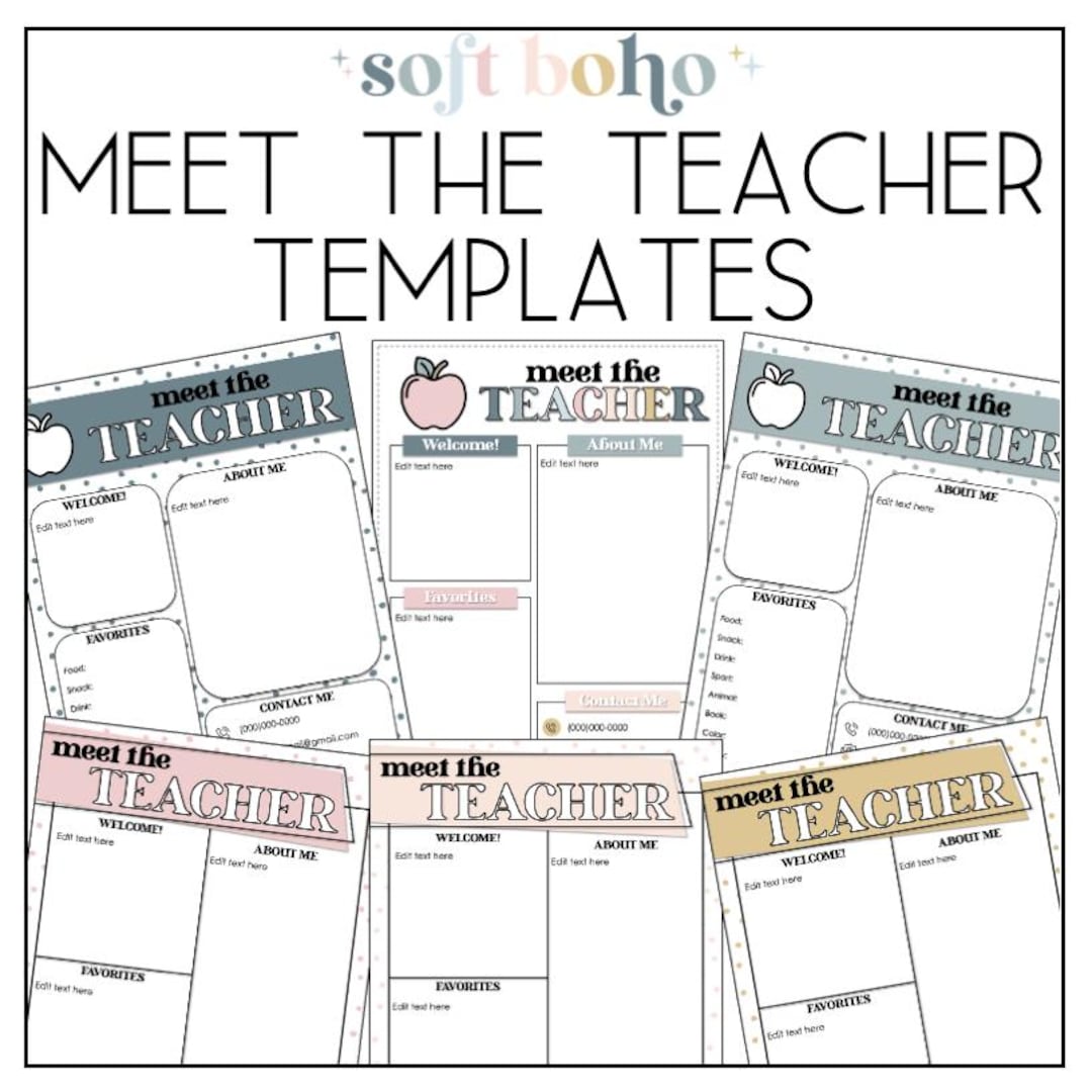 Soft Boho Meet the Teacher | Back to School | Open House - Etsy