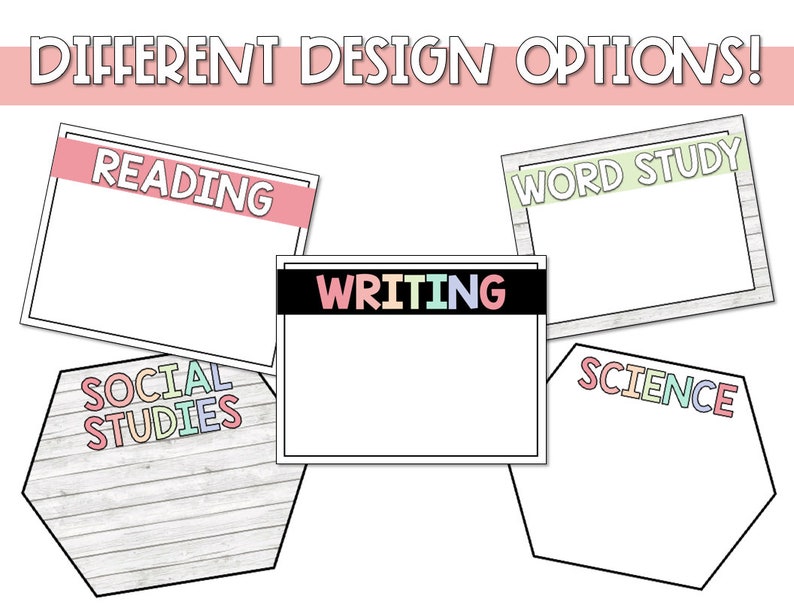 Editable Bright Pastel Classroom Objective Board | Posters and Headers ...