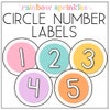 Bright Polka Dots Number Labels, Calendar Number Labels, Locker Numbers ...