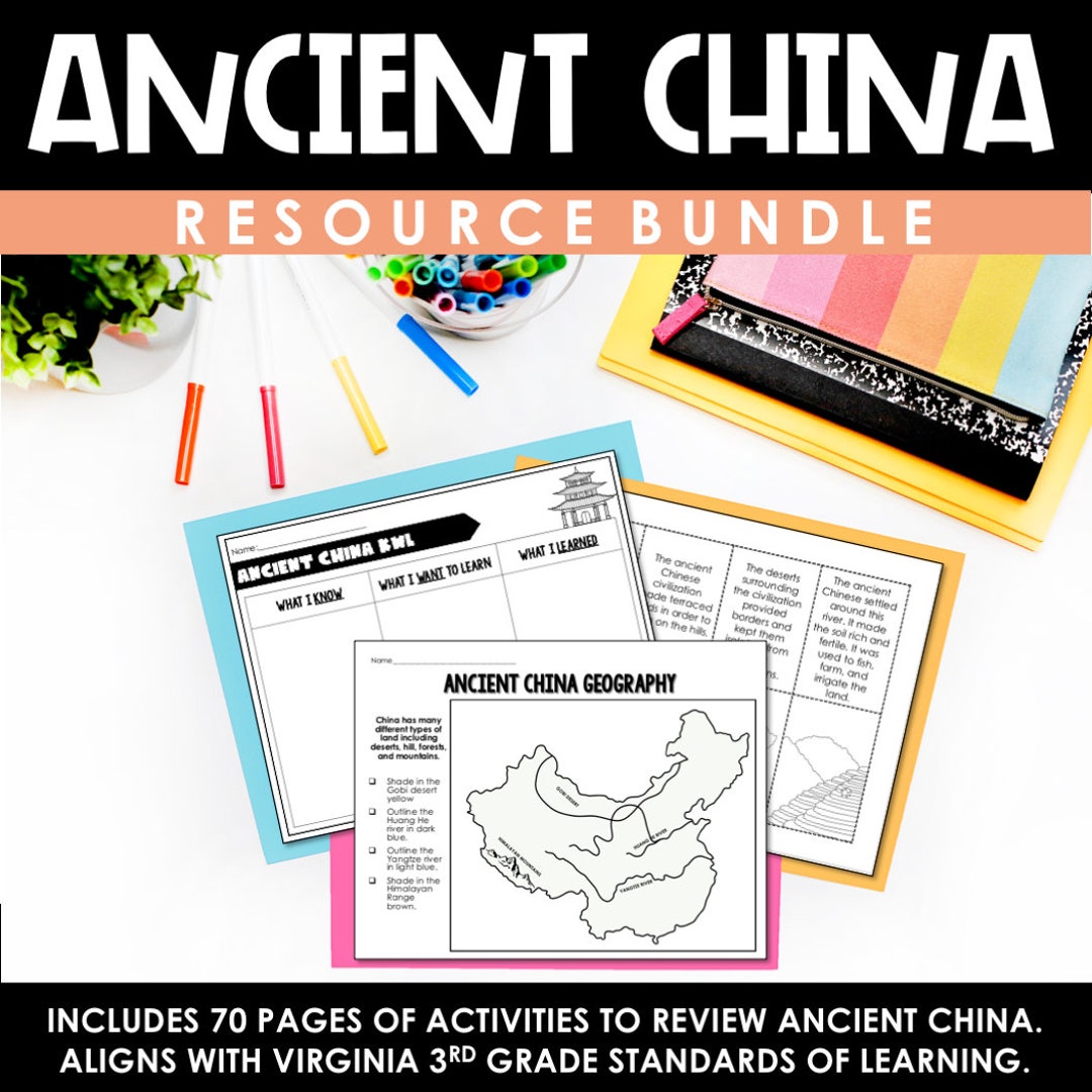 Ancient China Activities | Ancient Civilizations | VA SOL - Etsy