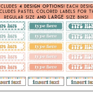 Editable Rolling Cart Labels | Sterilite 3 Drawer Labels | Pastel ...