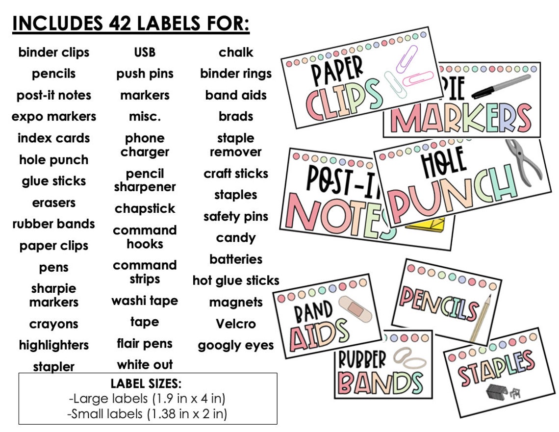 Bright Pastel Teacher Toolbox Labels | Editable - Etsy