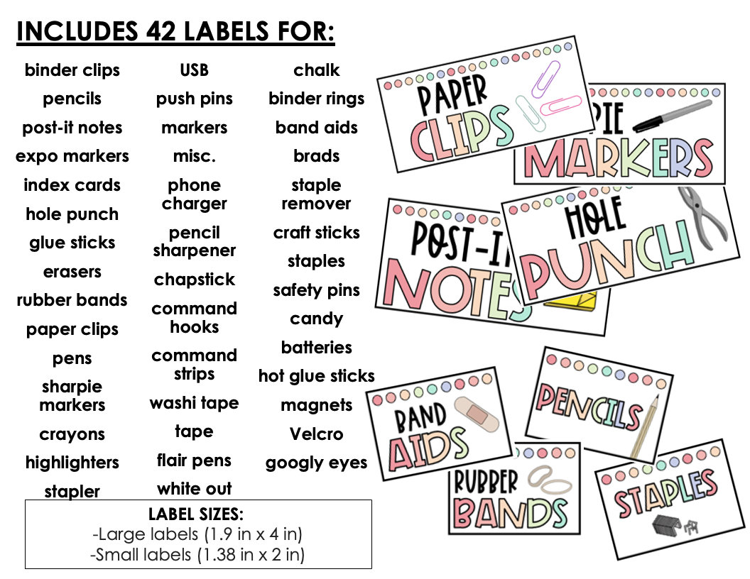 Bright Pastel Teacher Toolbox Labels | Editable - Etsy